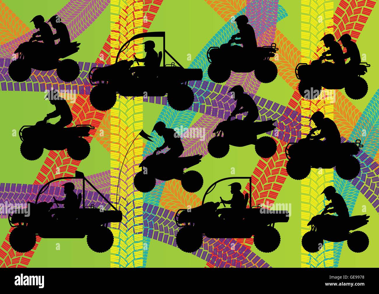 Rider on dirt road Stock Vector Images - Alamy