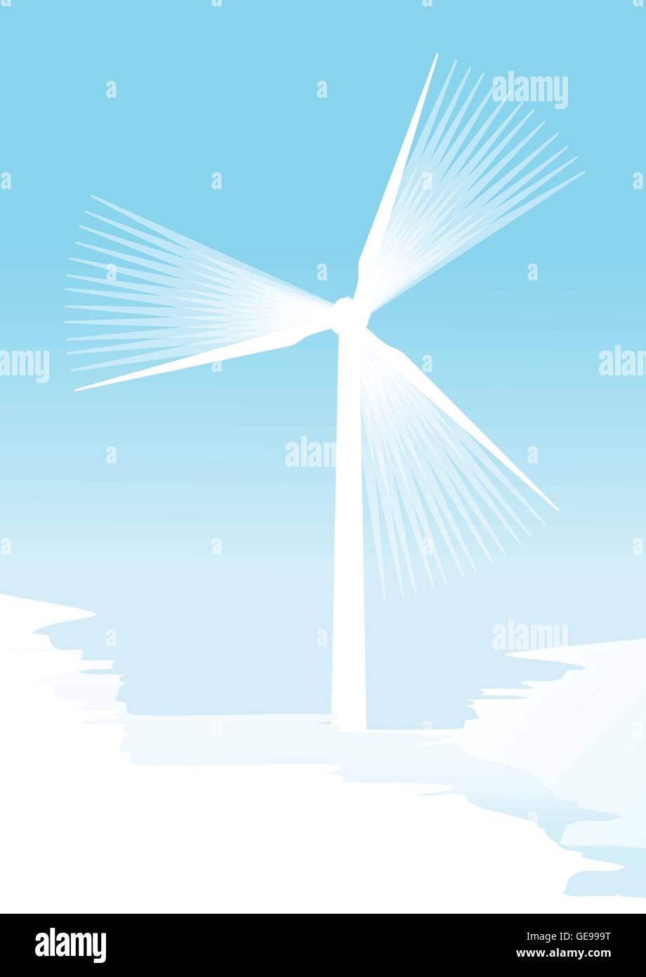 Wind electricity generators vector background for poster Stock Vector ...