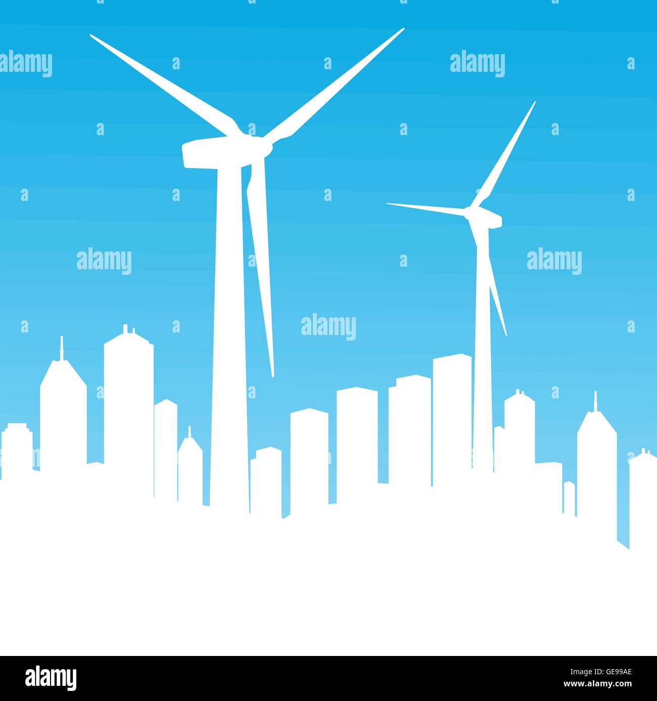Windpower plant farm Stock Vector Images - Alamy