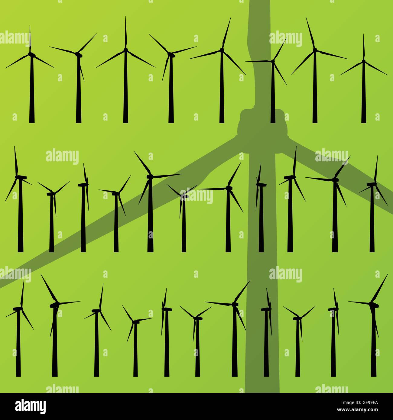 Large windmills Stock Vector Images - Alamy