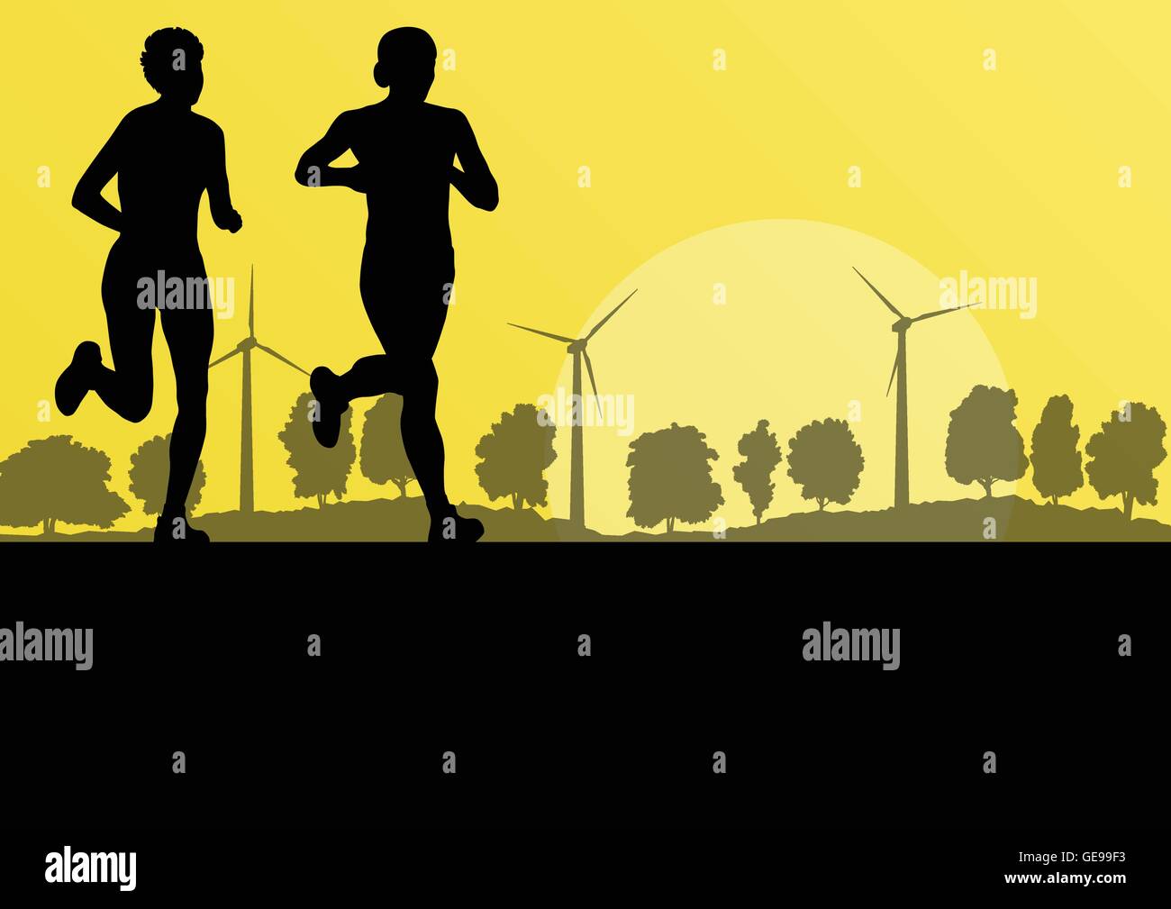 Marathon motion family Stock Vector Images - Alamy