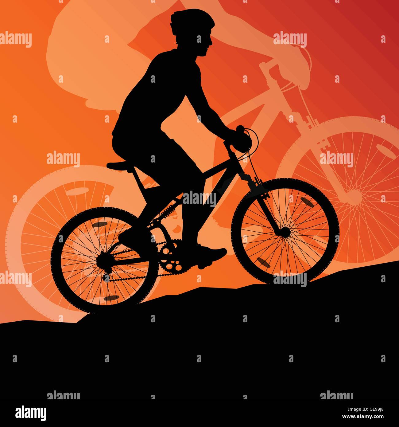 Men in cycle race Stock Vector Images - Alamy