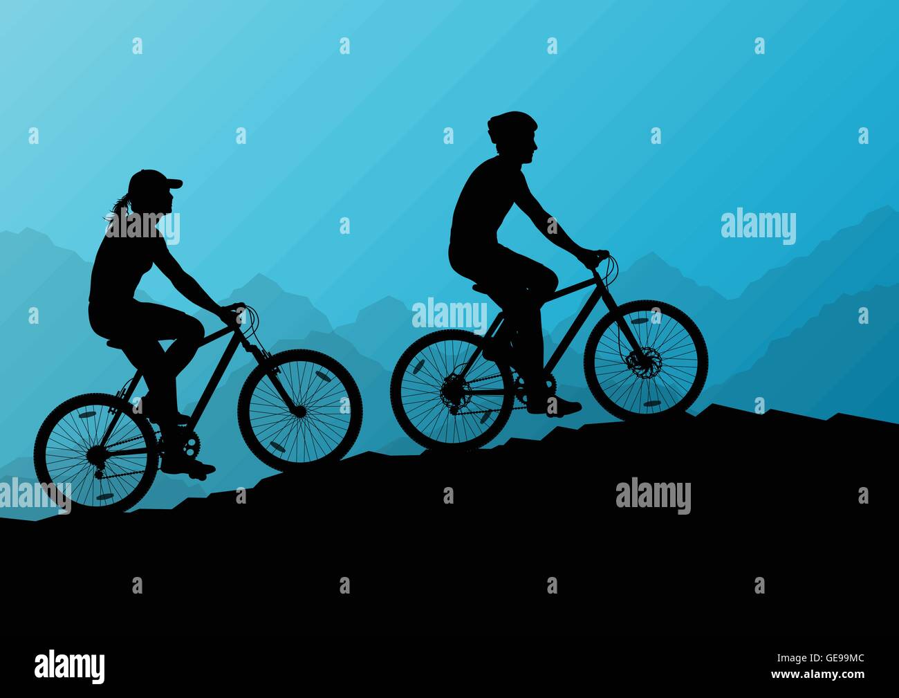 Teen mountain bike Stock Vector Images - Alamy