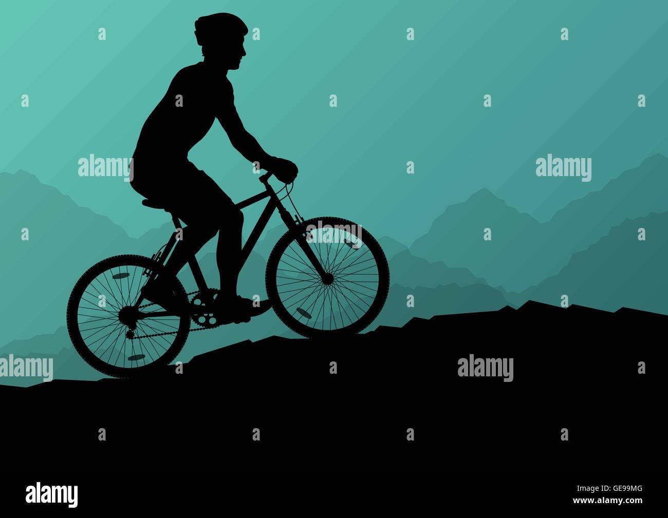 Teen mountain bike Stock Vector Images - Alamy