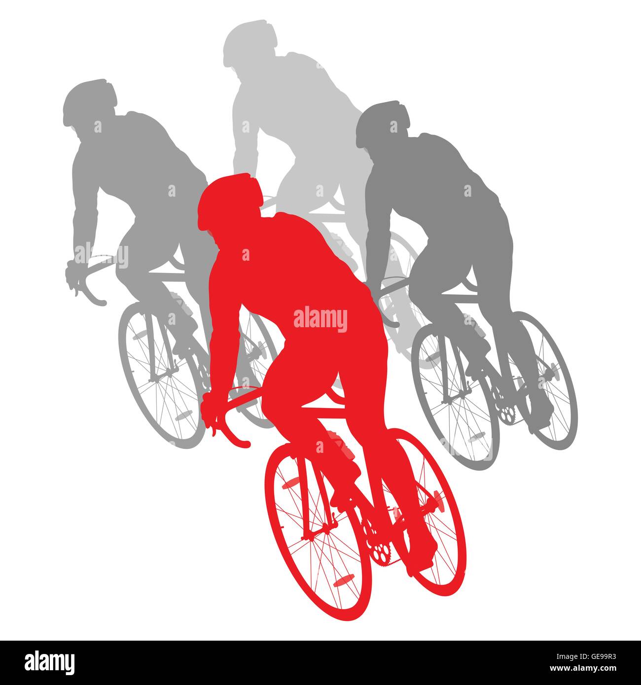 Group Cycling Clipart