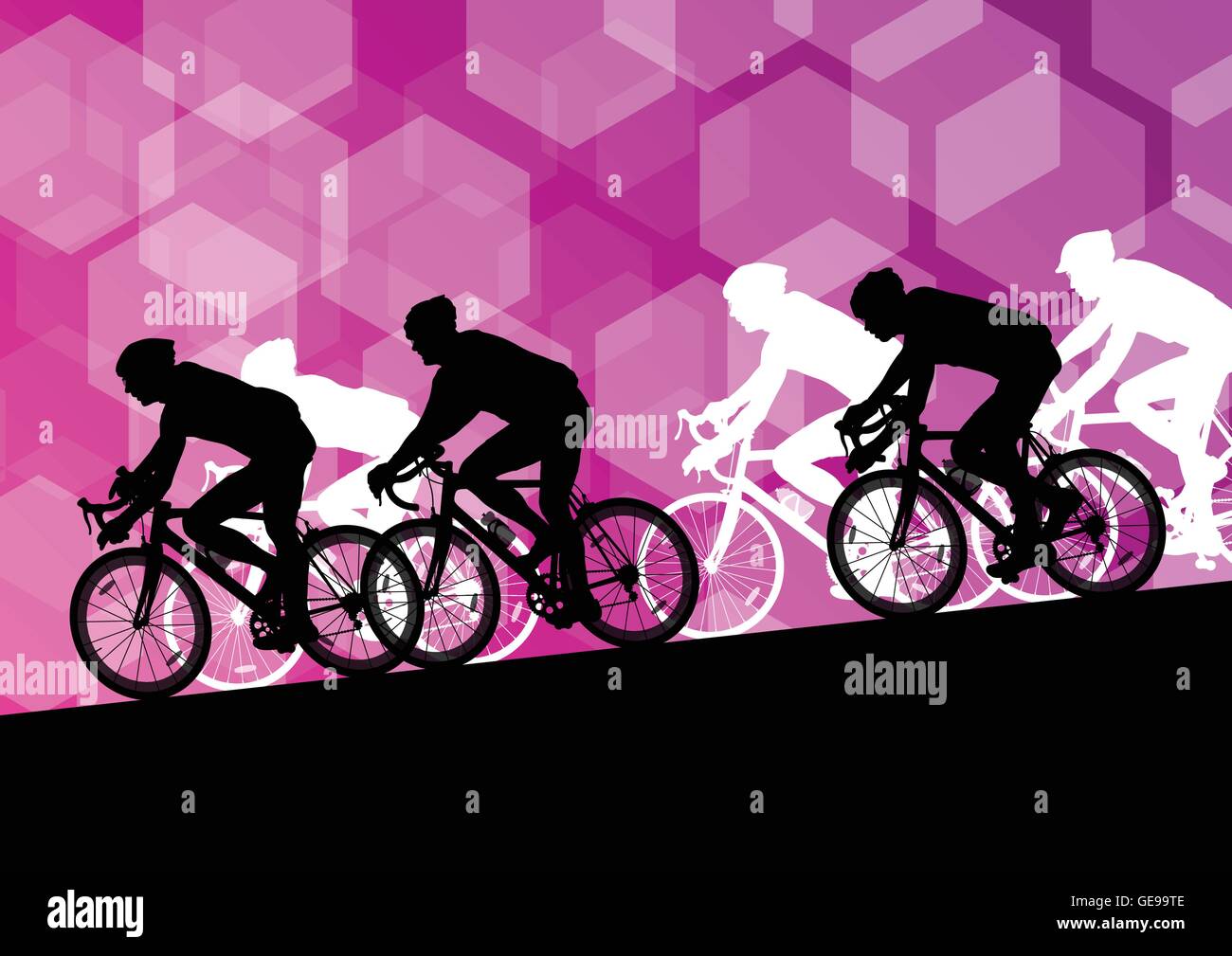 Marathon riders Stock Vector Images - Alamy
