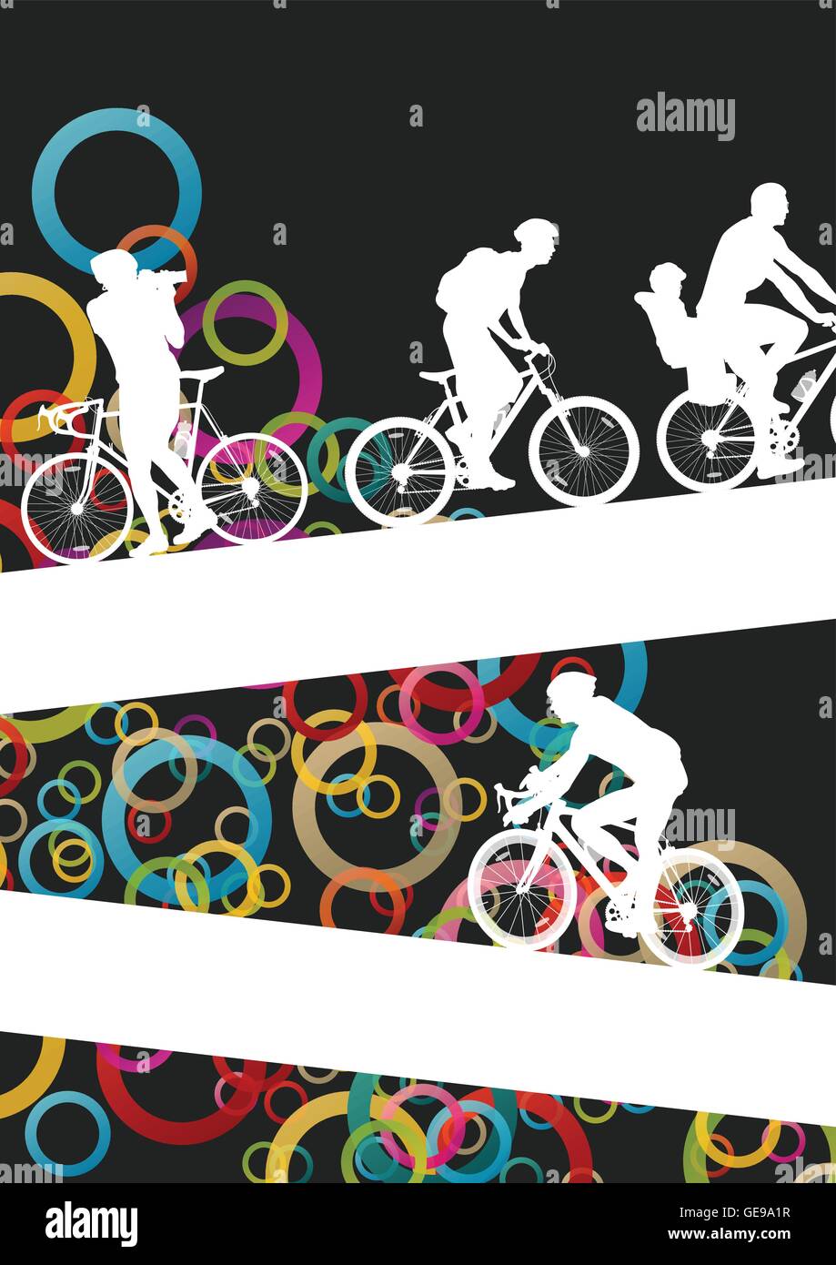 Family biking teen Stock Vector Images - Alamy