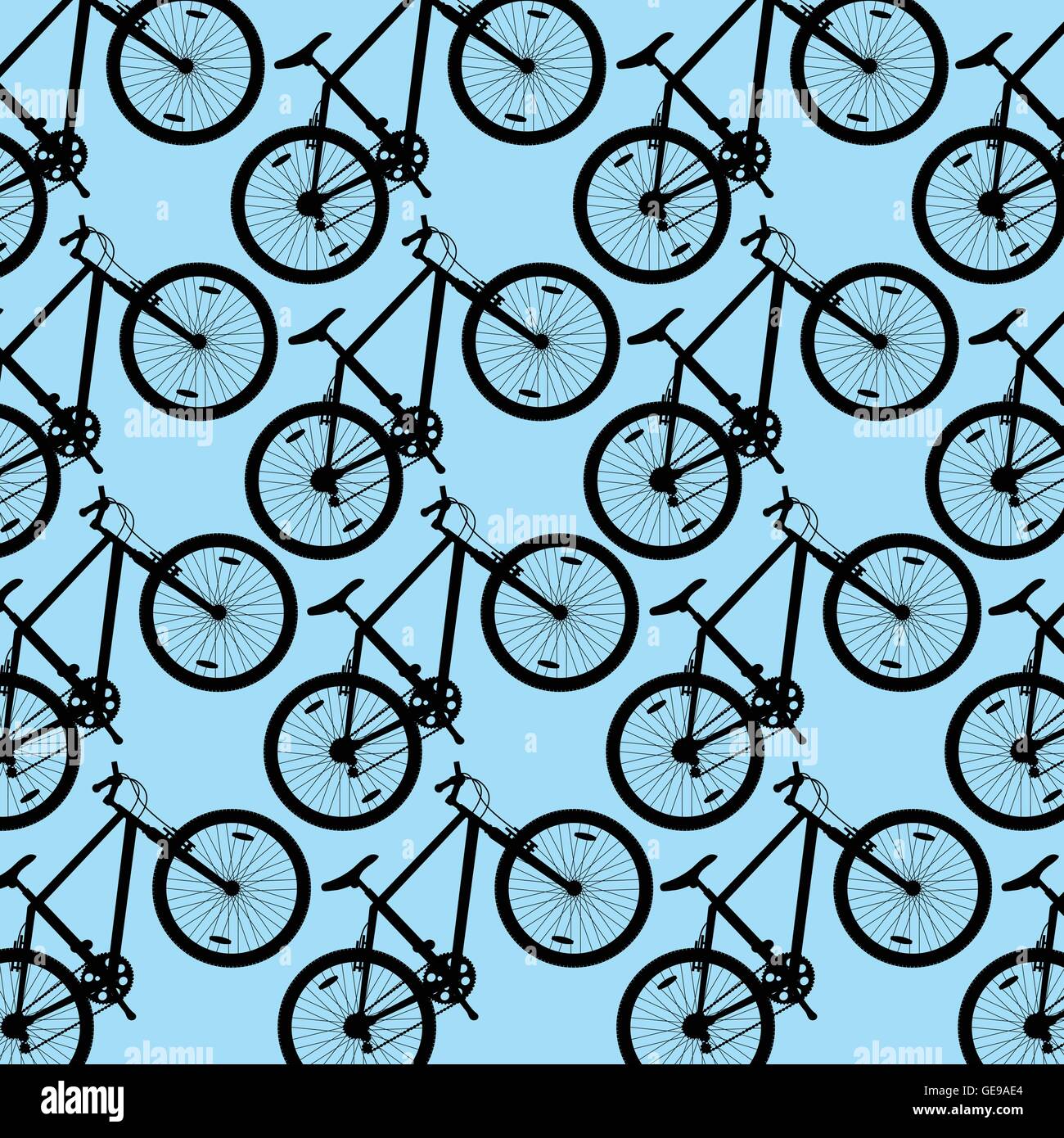 Bicycle pattern wallpaper vintage retro vector background concept for ...