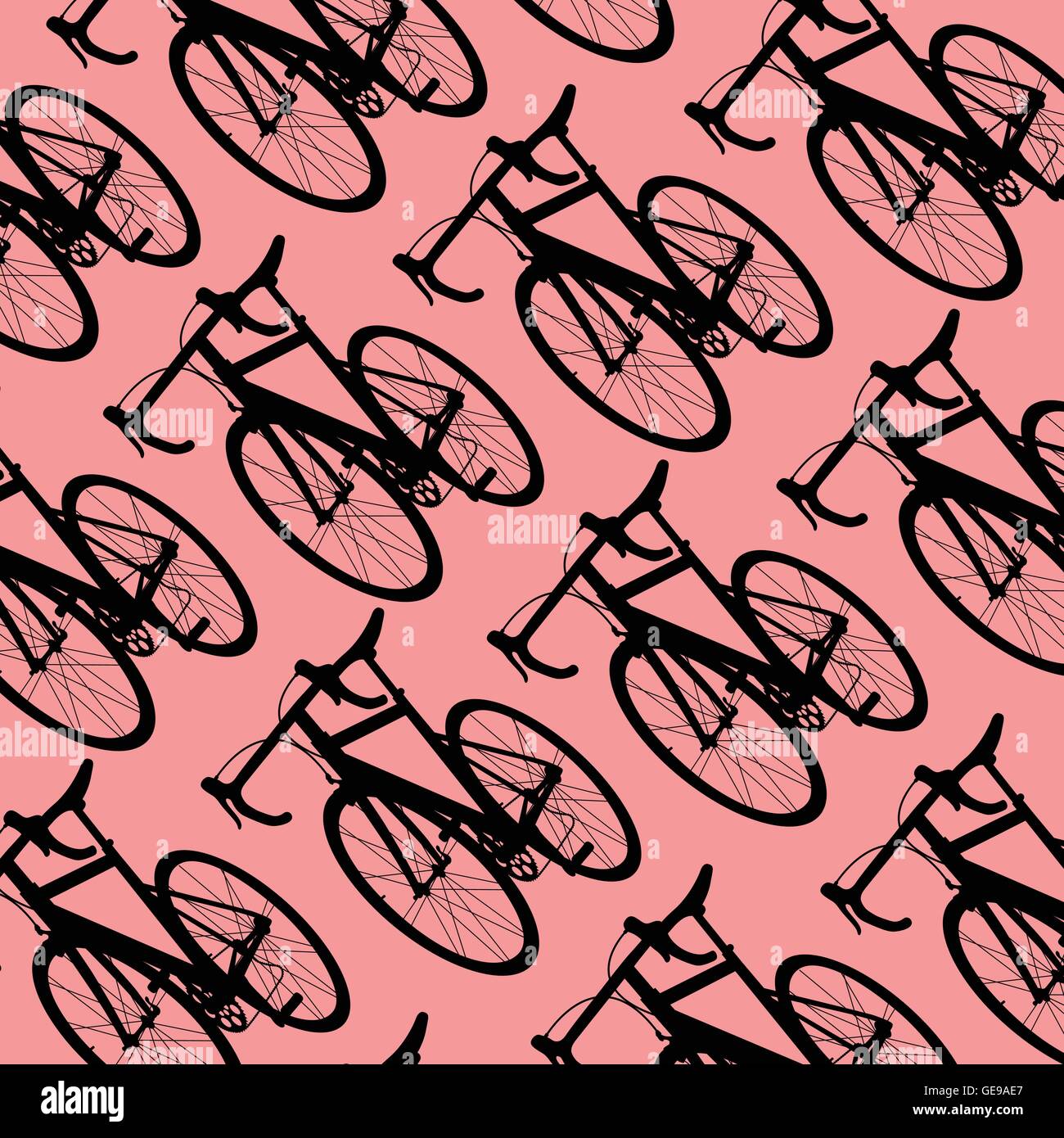 Bicycle pattern wallpaper vintage retro vector background concept for ...