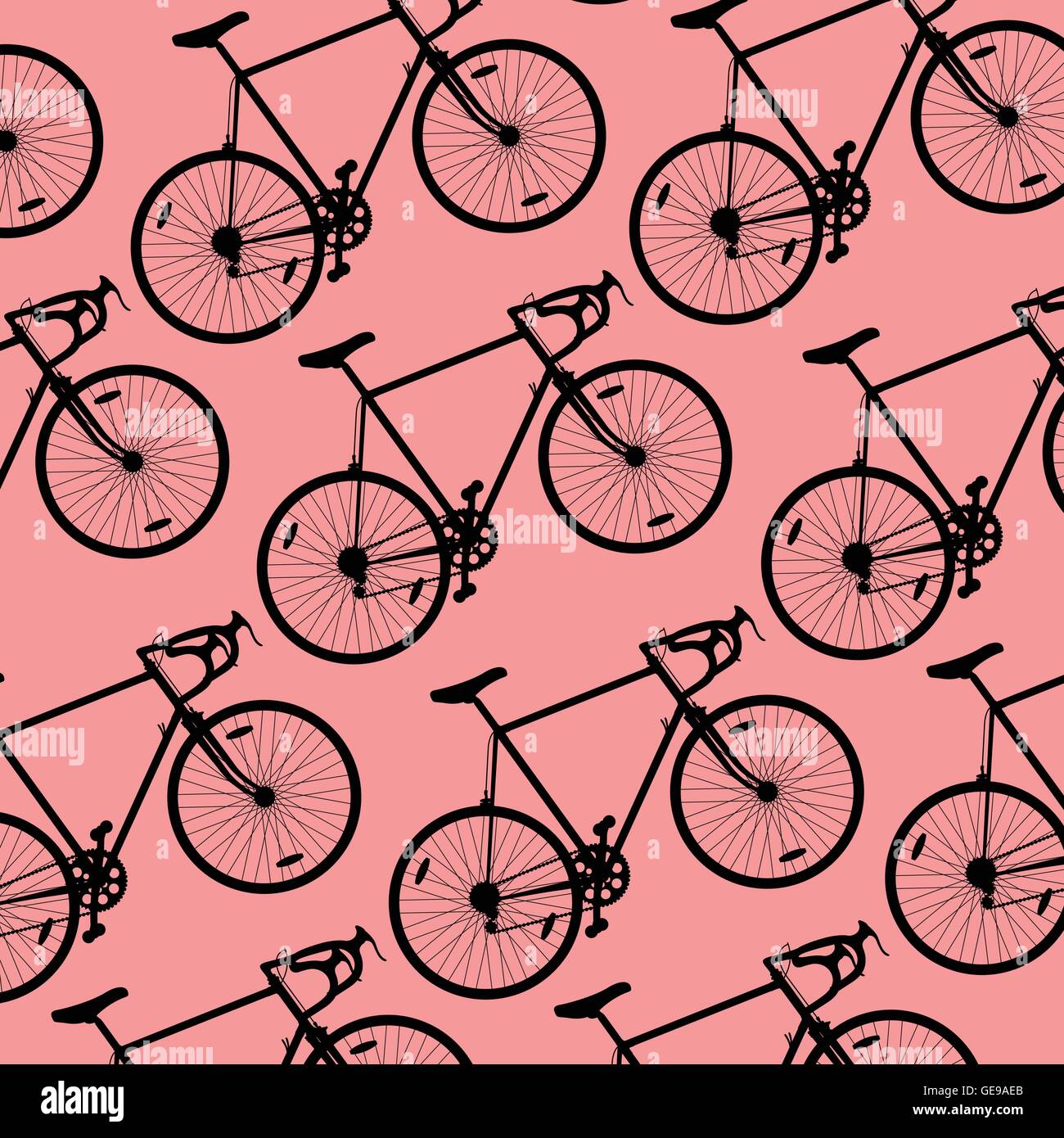 Bicycle pattern wallpaper vintage retro vector background concept for ...