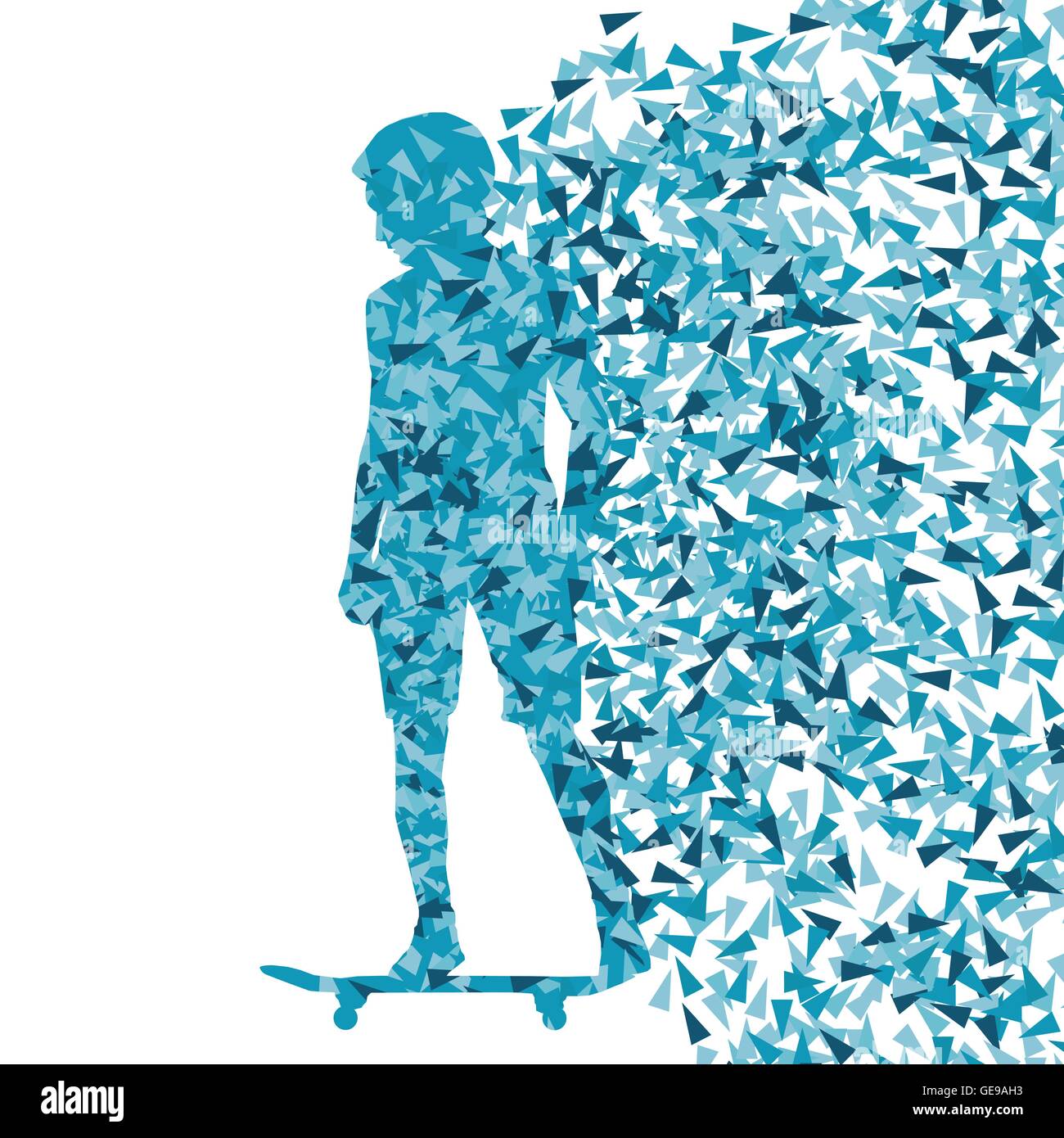 Skateboarder abstract background vector template concept for poster ...