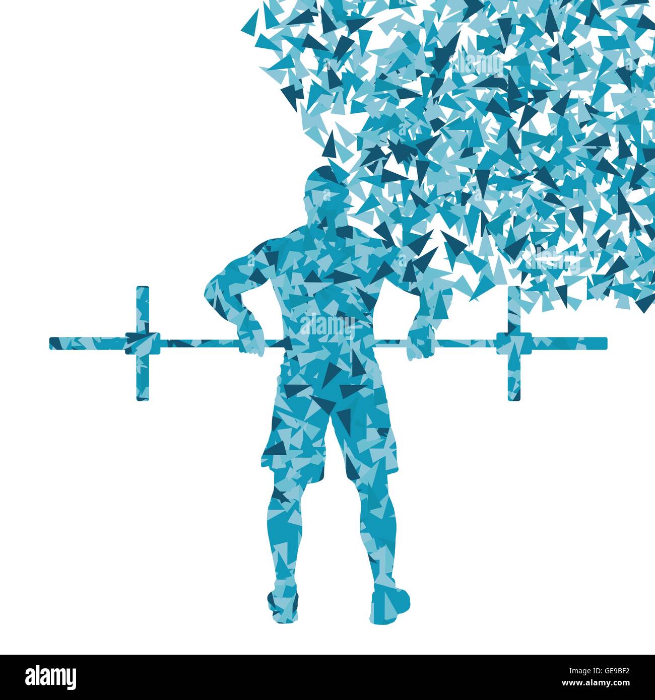 Crossfit man weightlifting vector background concept for poster Stock ...