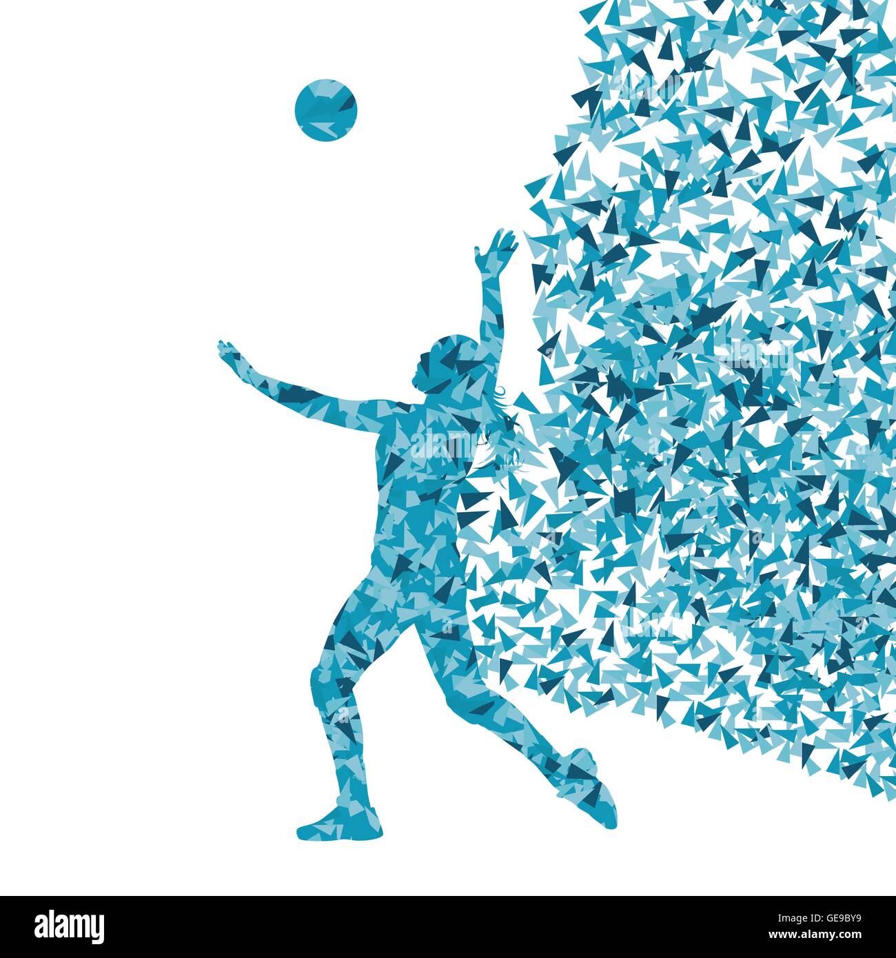 Volleyball woman player vector background concept Stock Vector Image ...