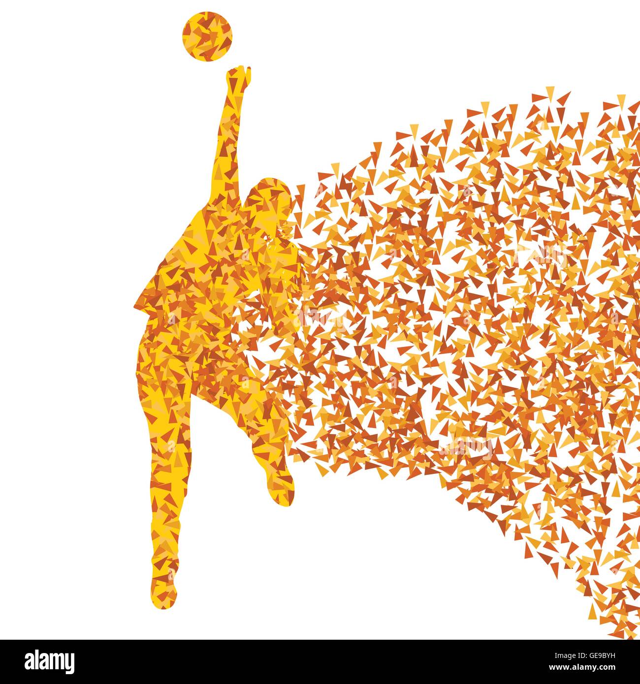 Volleyball woman player vector background concept Stock Vector Image ...