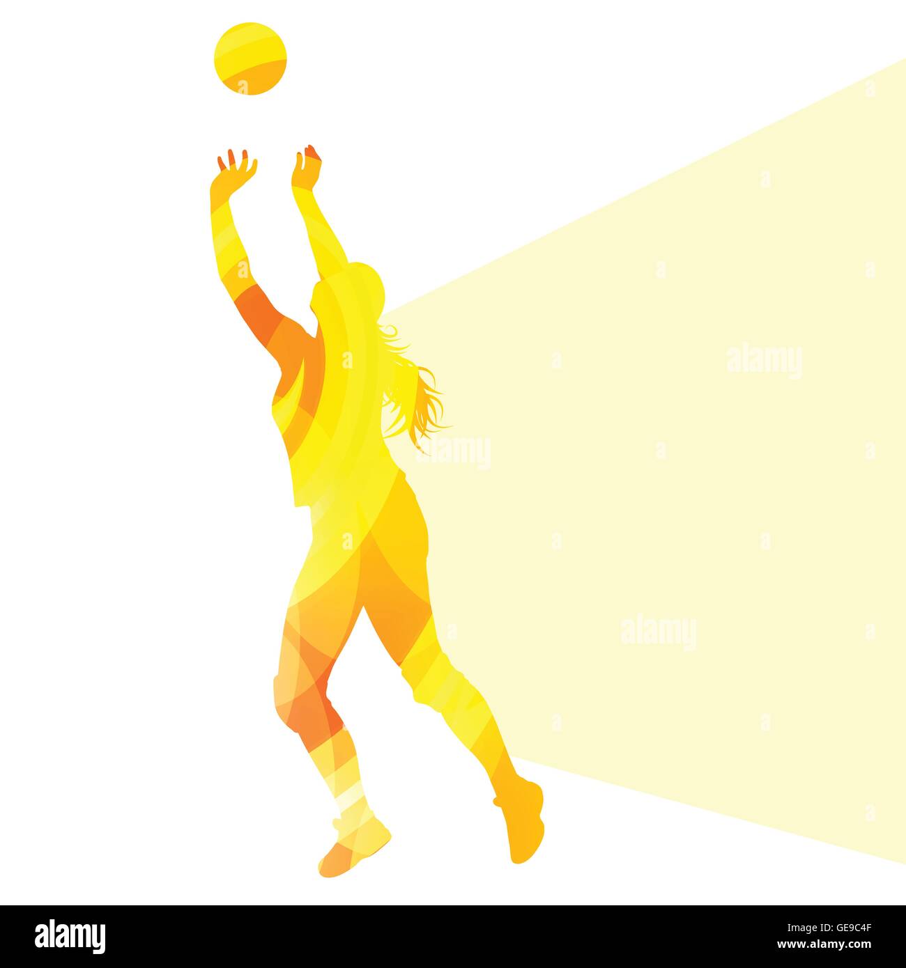 Clipart Woman Setting Volleyball