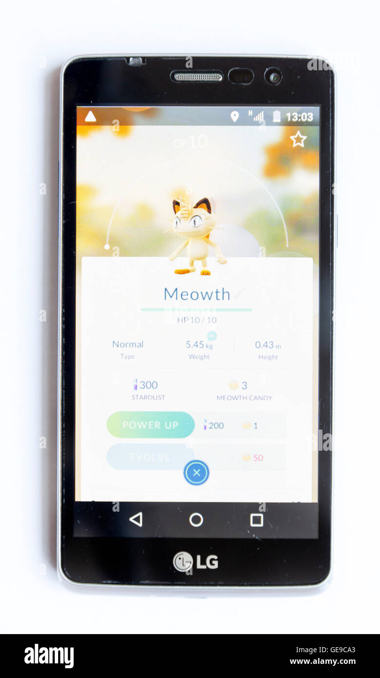 Sofia, Bulgaria - July 23, 2016: A mobile phone showing on screen ...