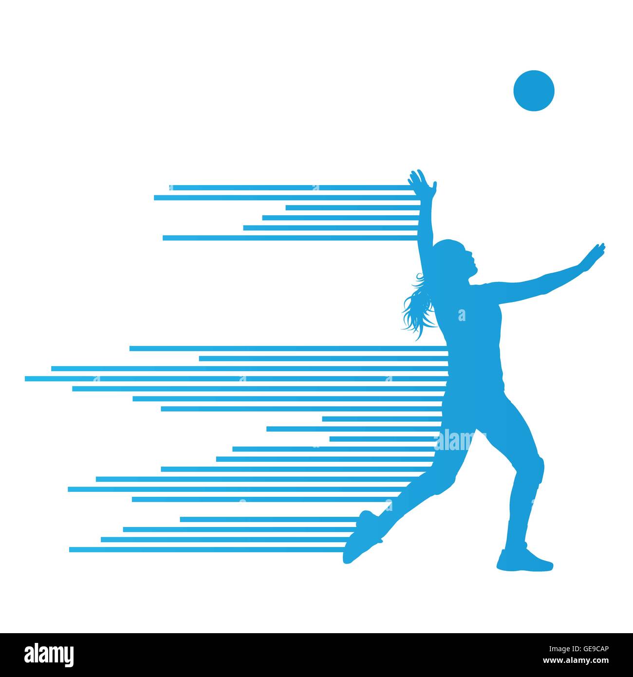 Volleyball woman player vector background concept Stock Vector Image ...