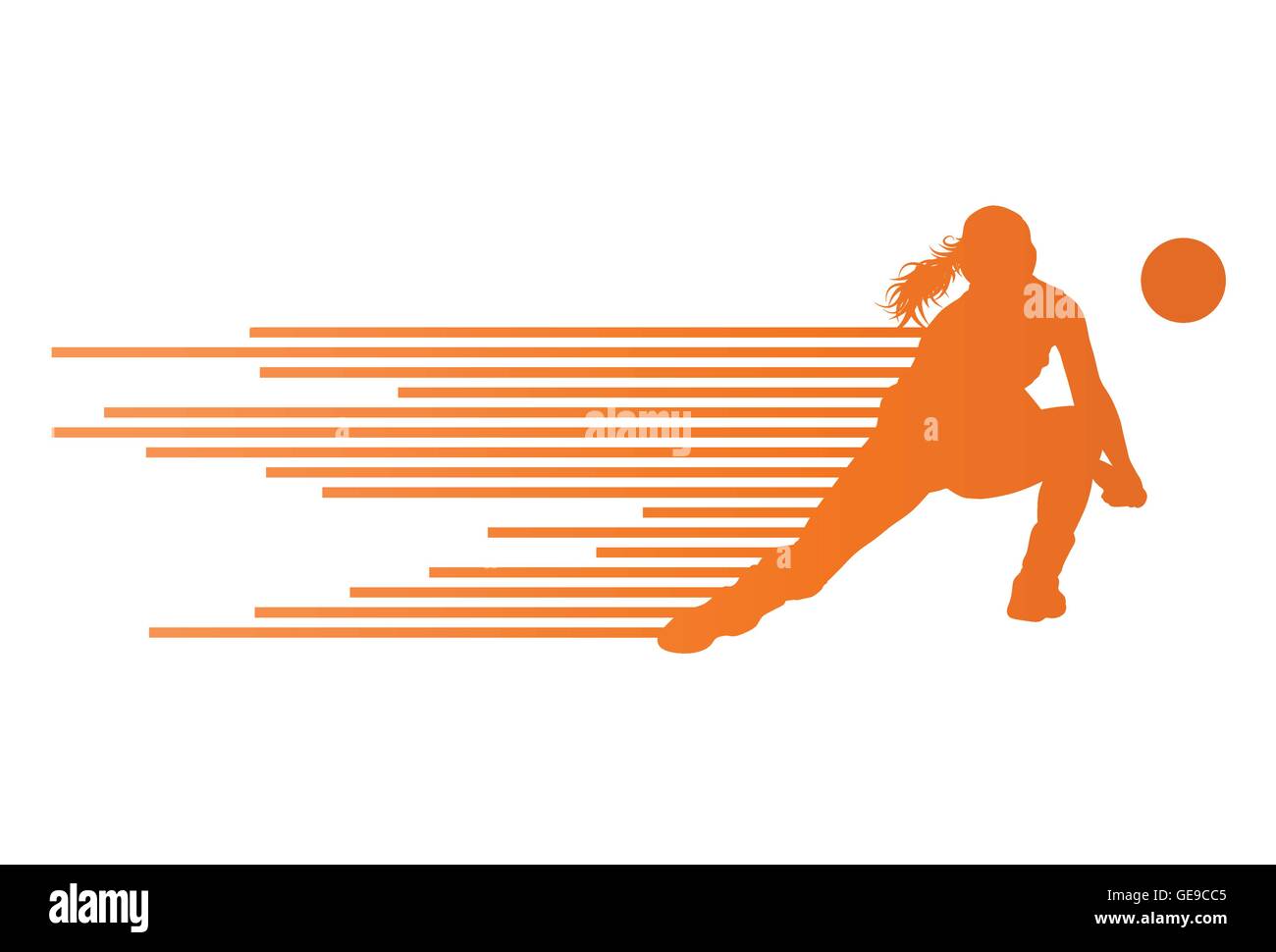Volleyball woman player vector background concept Stock Vector Image ...