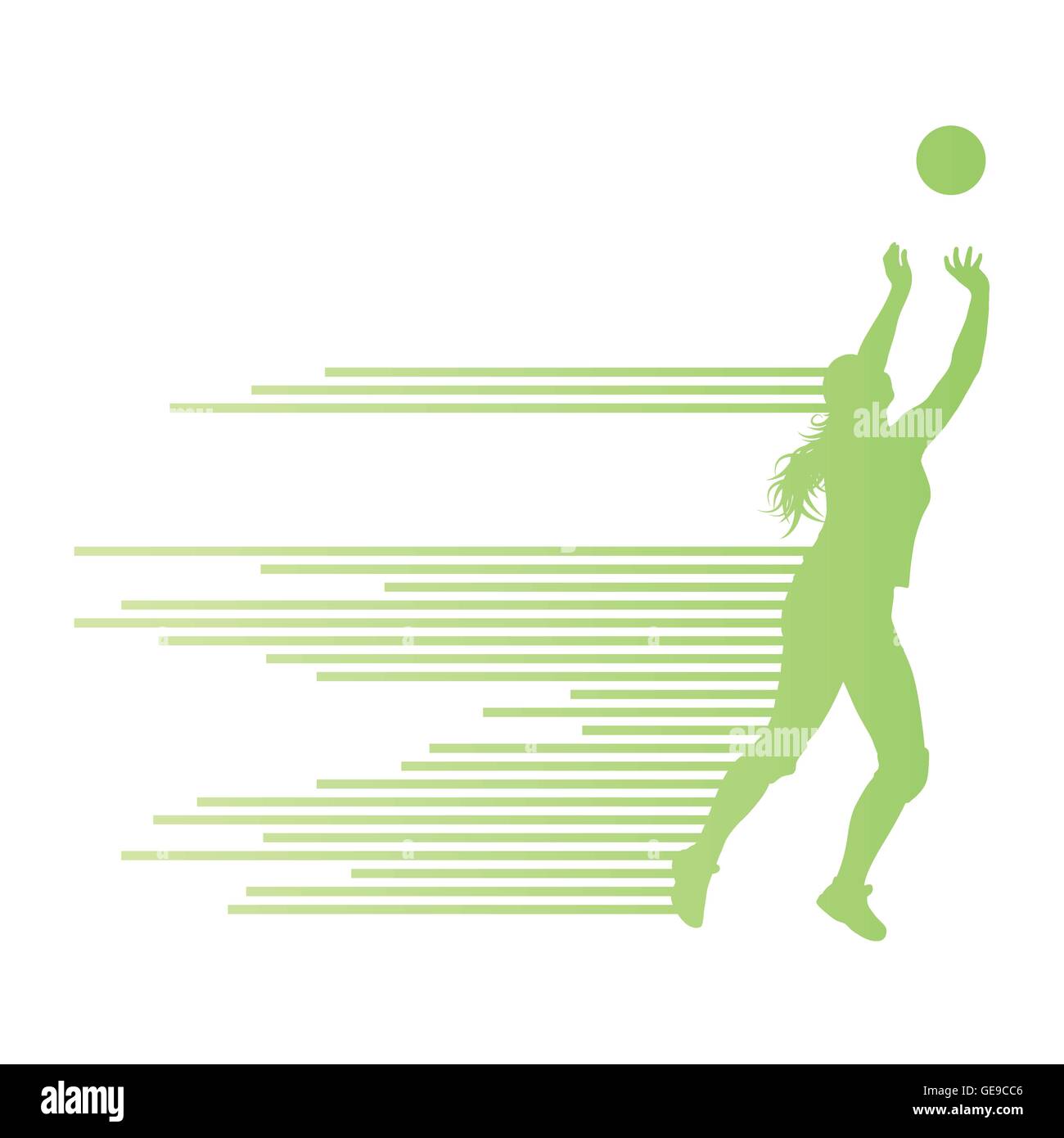 Volleyball woman player vector background concept Stock Vector Image ...