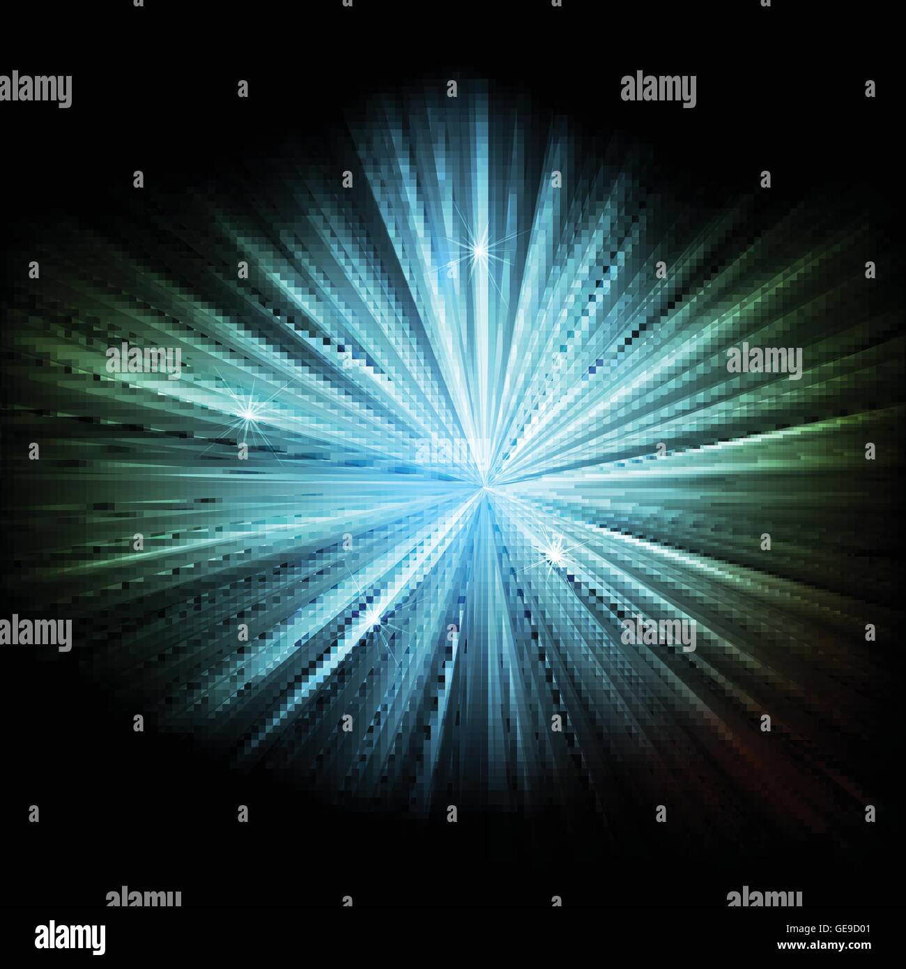 Blue abstract vector background with neon burst Stock Vector Image ...