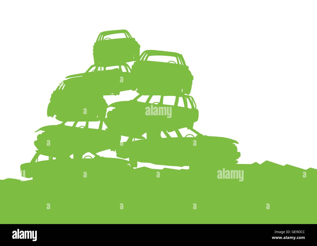 Junkyard, waste, dump green ecology background concept waste management ...