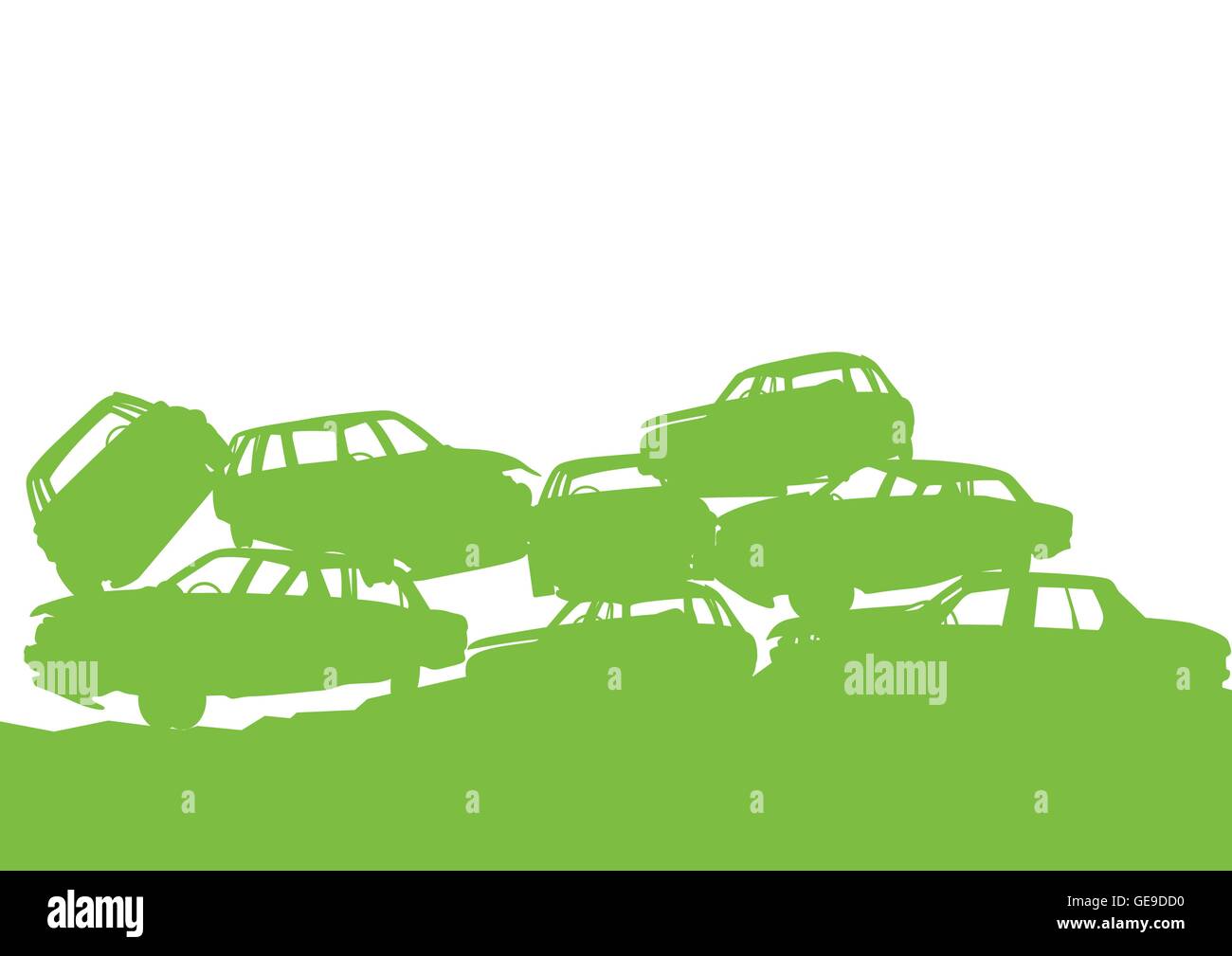 Junkyard, waste, dump green ecology background concept waste management ...