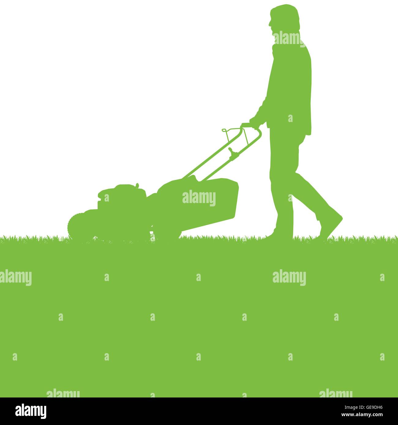 Lawnmower man poster Stock Vector Images - Alamy