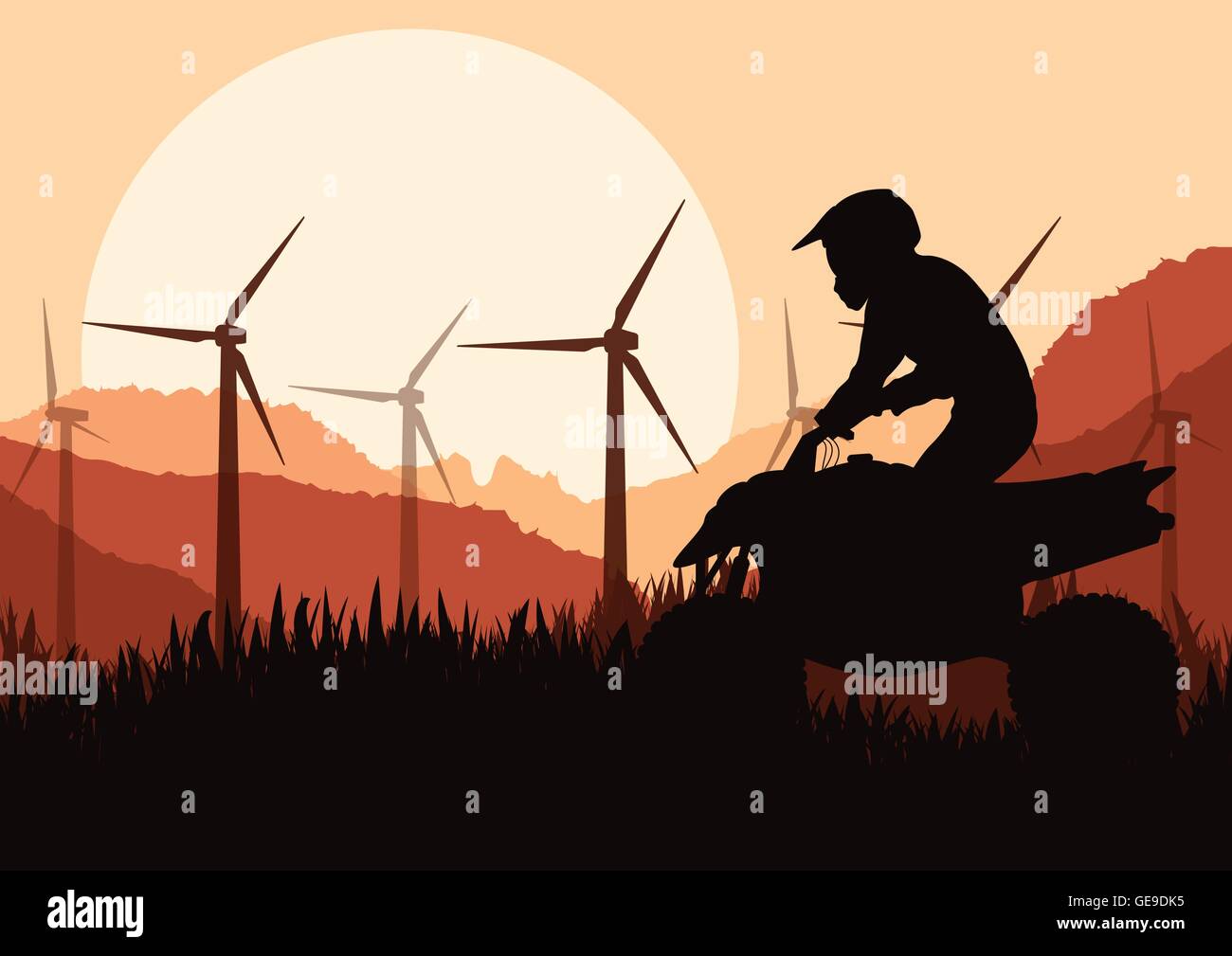 Wind electricity generators, windmills and all terrain motorcycle in ...