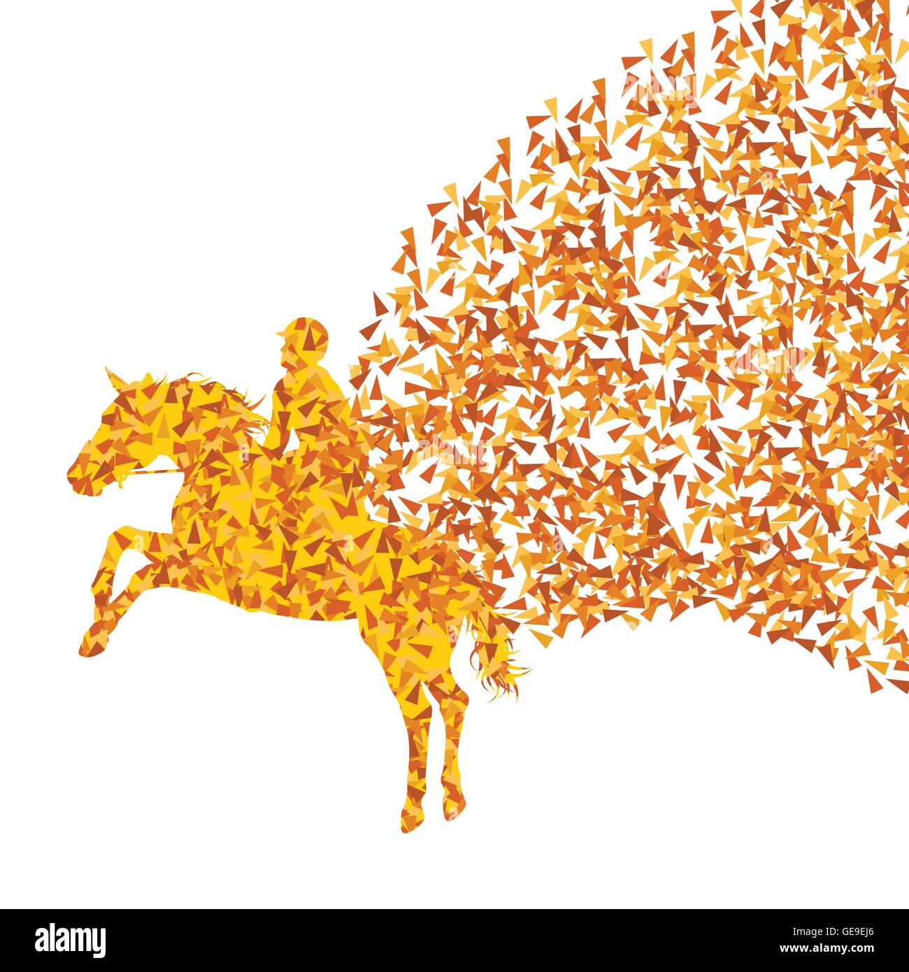 Horseback riding equestrian sport show with horse and rider vector ...