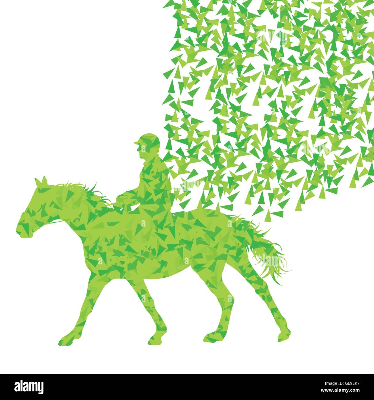 Horseback riding equestrian sport show with horse and rider vector ...