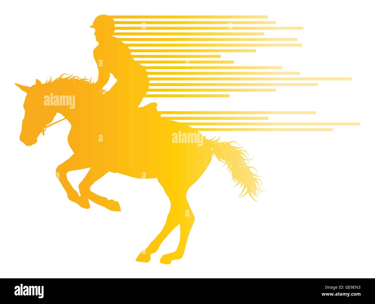 Horse riding equestrian sport with horse and rider vector background ...