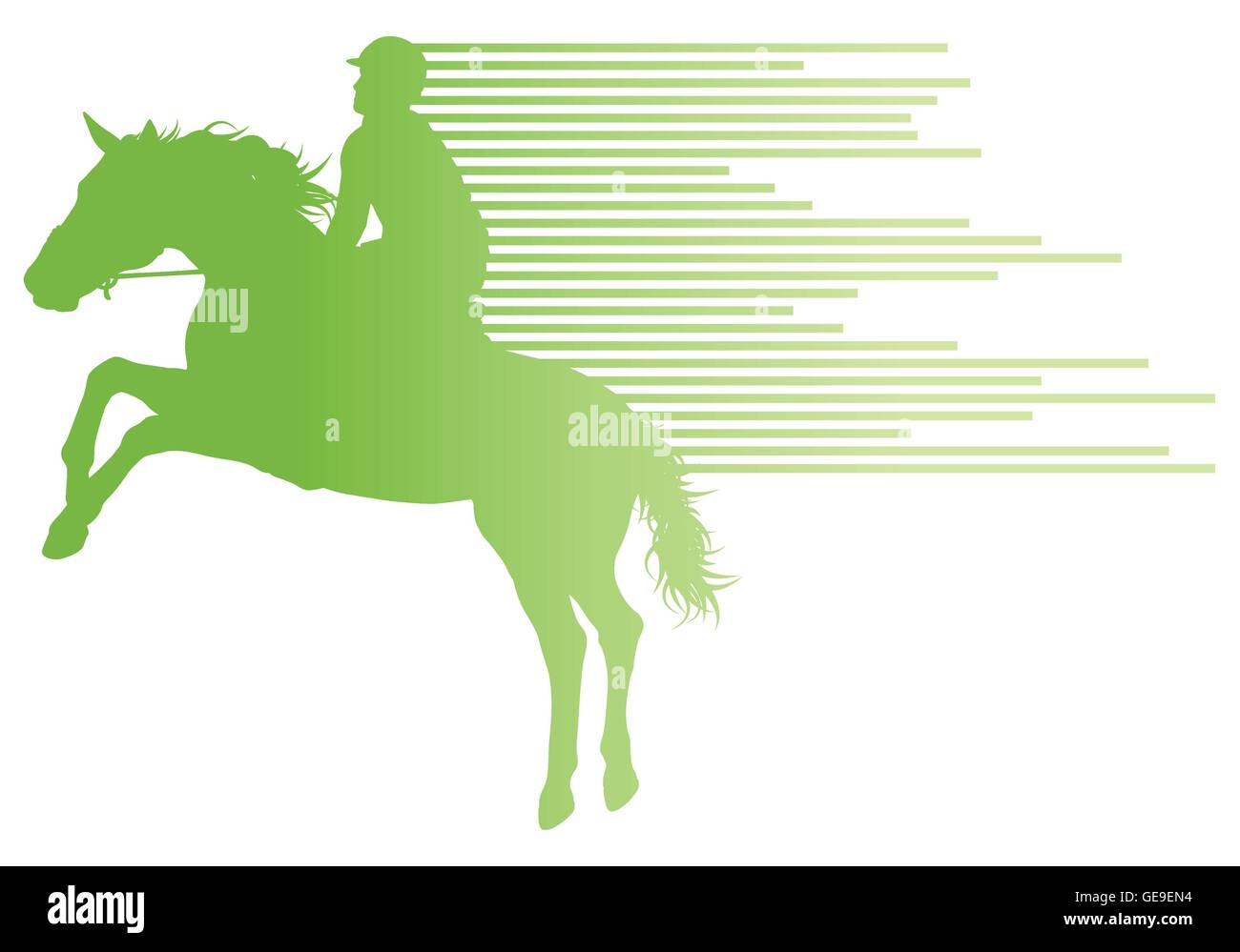 Horse riding equestrian sport with horse and rider vector background ...