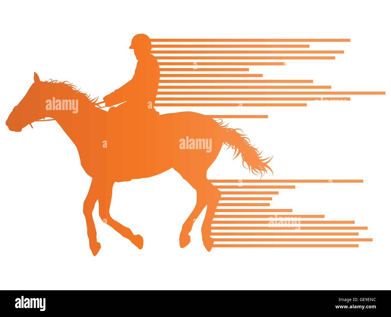 Horse riding equestrian sport with horse and rider vector background ...