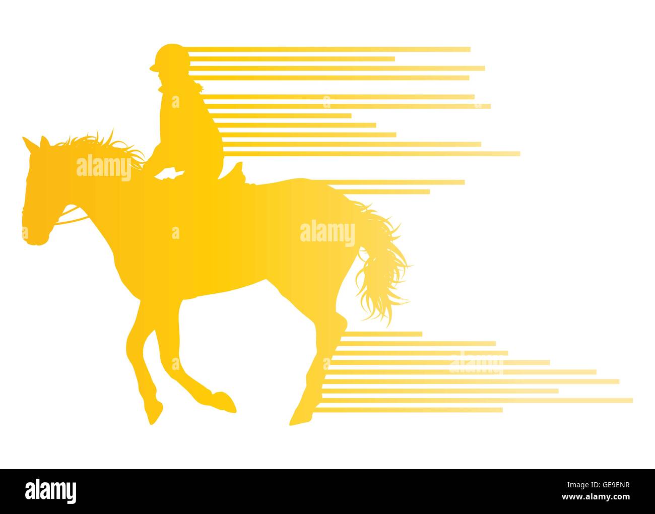 Horse riding equestrian sport with horse and rider vector background ...
