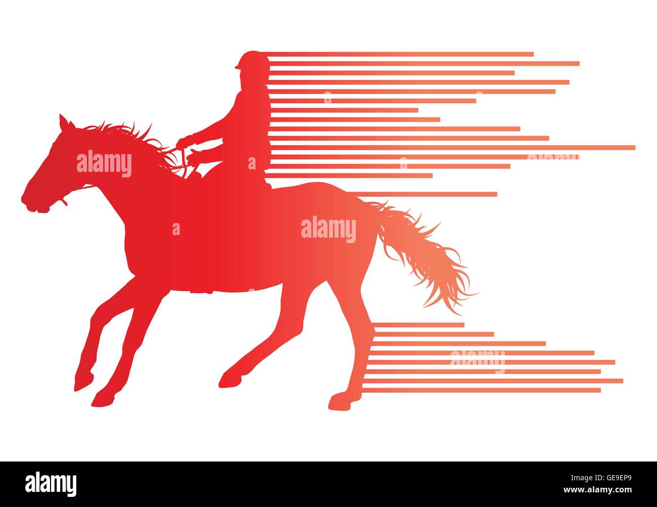 Horse riding equestrian sport with horse and rider vector background ...