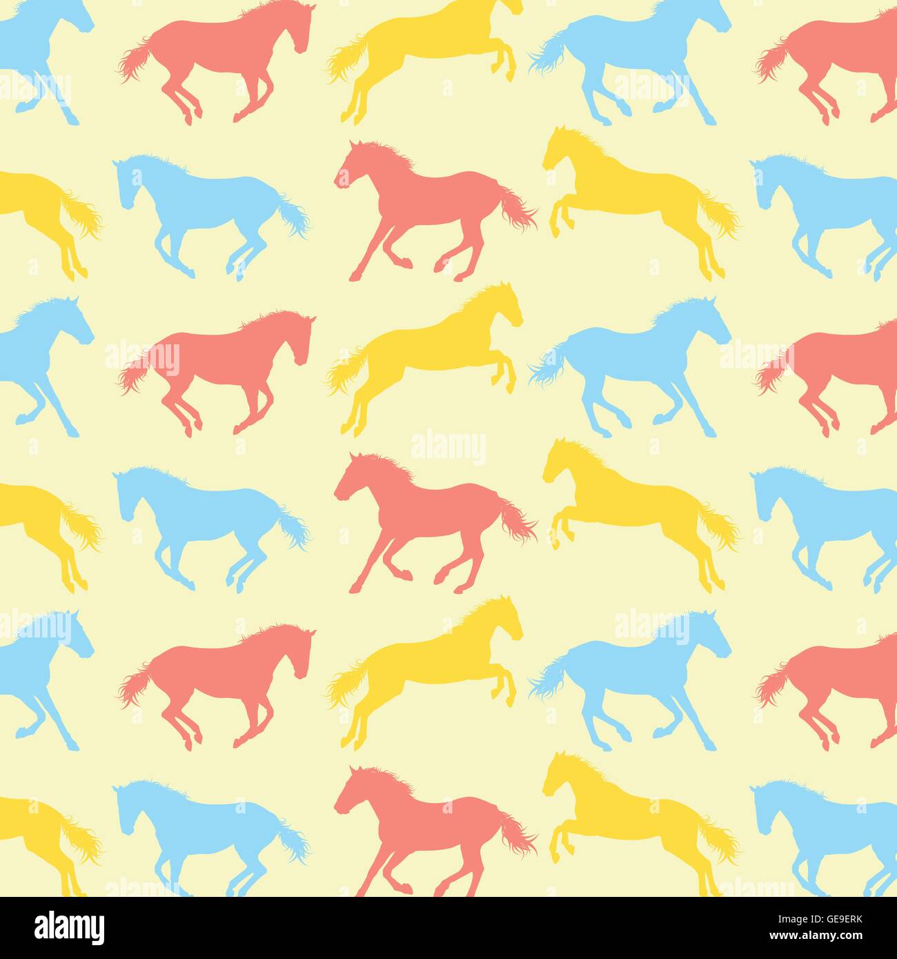 Horses pattern vector background wallpaper concept illustration Stock ...