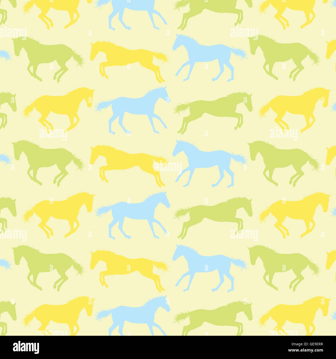 Horses pattern vector background wallpaper concept illustration Stock ...