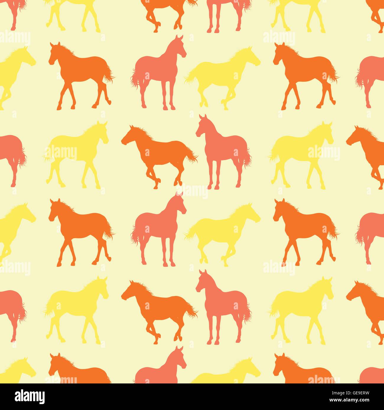 Horses pattern vector background wallpaper concept illustration Stock ...