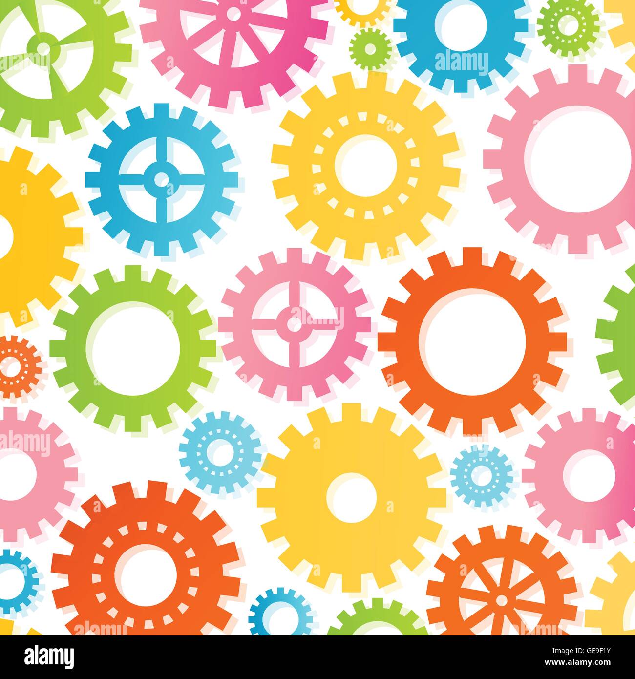 Gear vector background team concept with copy space for poster Stock ...