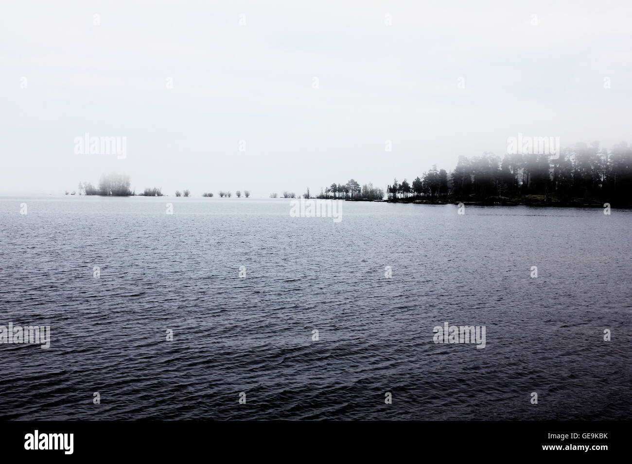 The dark mystery landscape, Valaam Island, Russia Stock Photo - Alamy