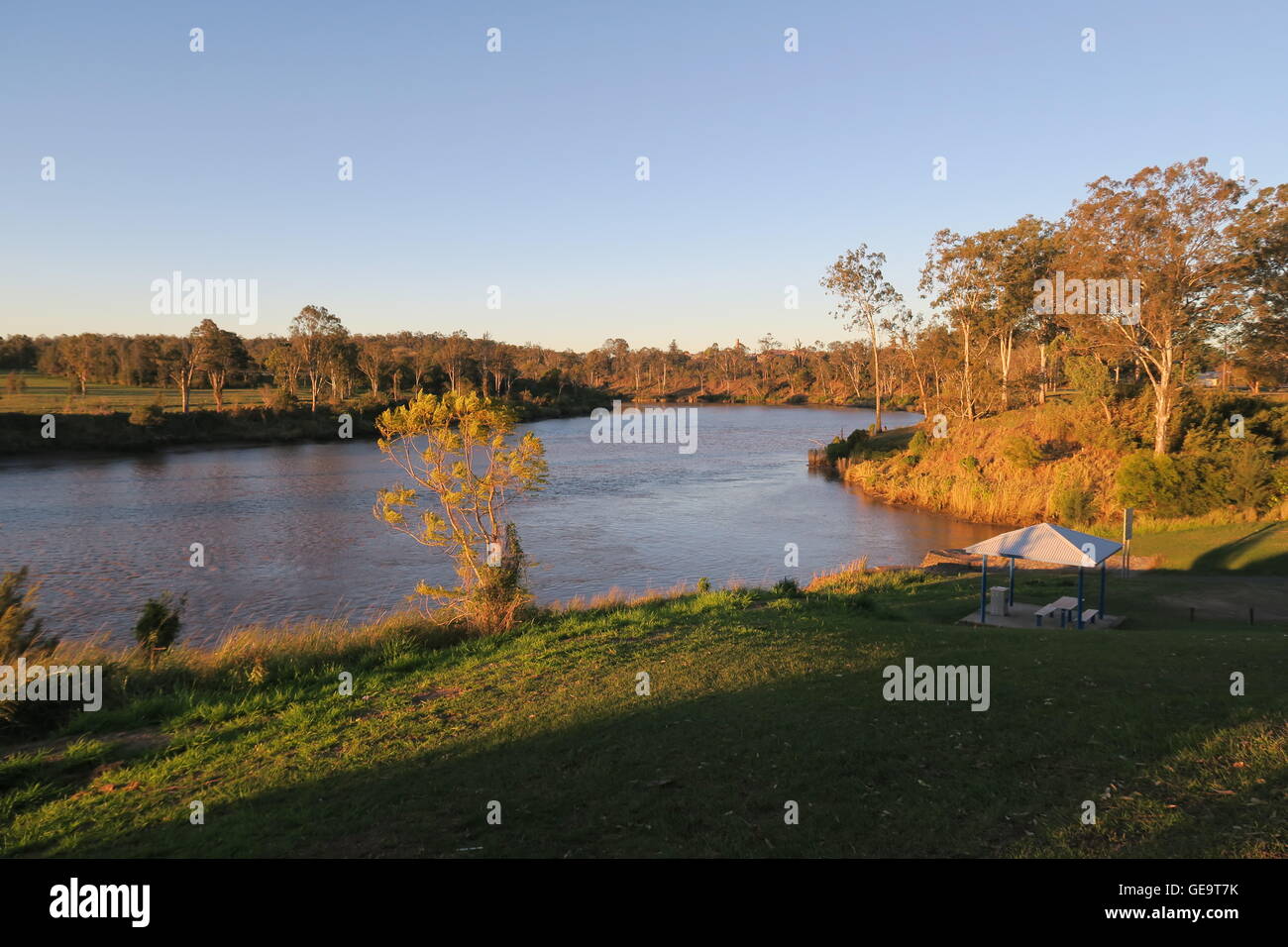 Sunset on the Brisbane River Stock Photo - Alamy