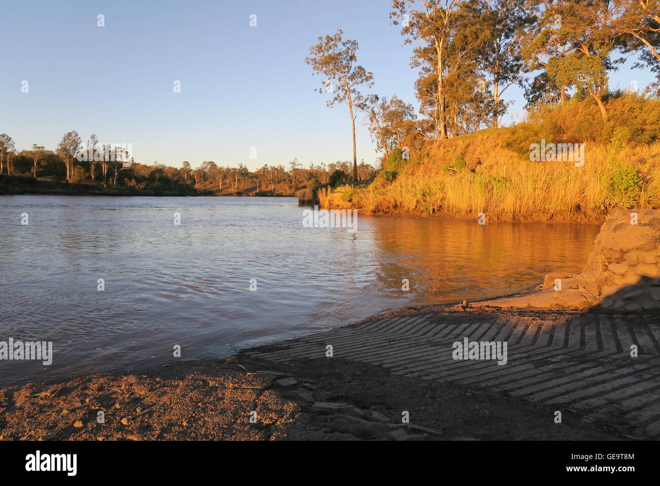 Sunset on the Brisbane River Stock Photo - Alamy