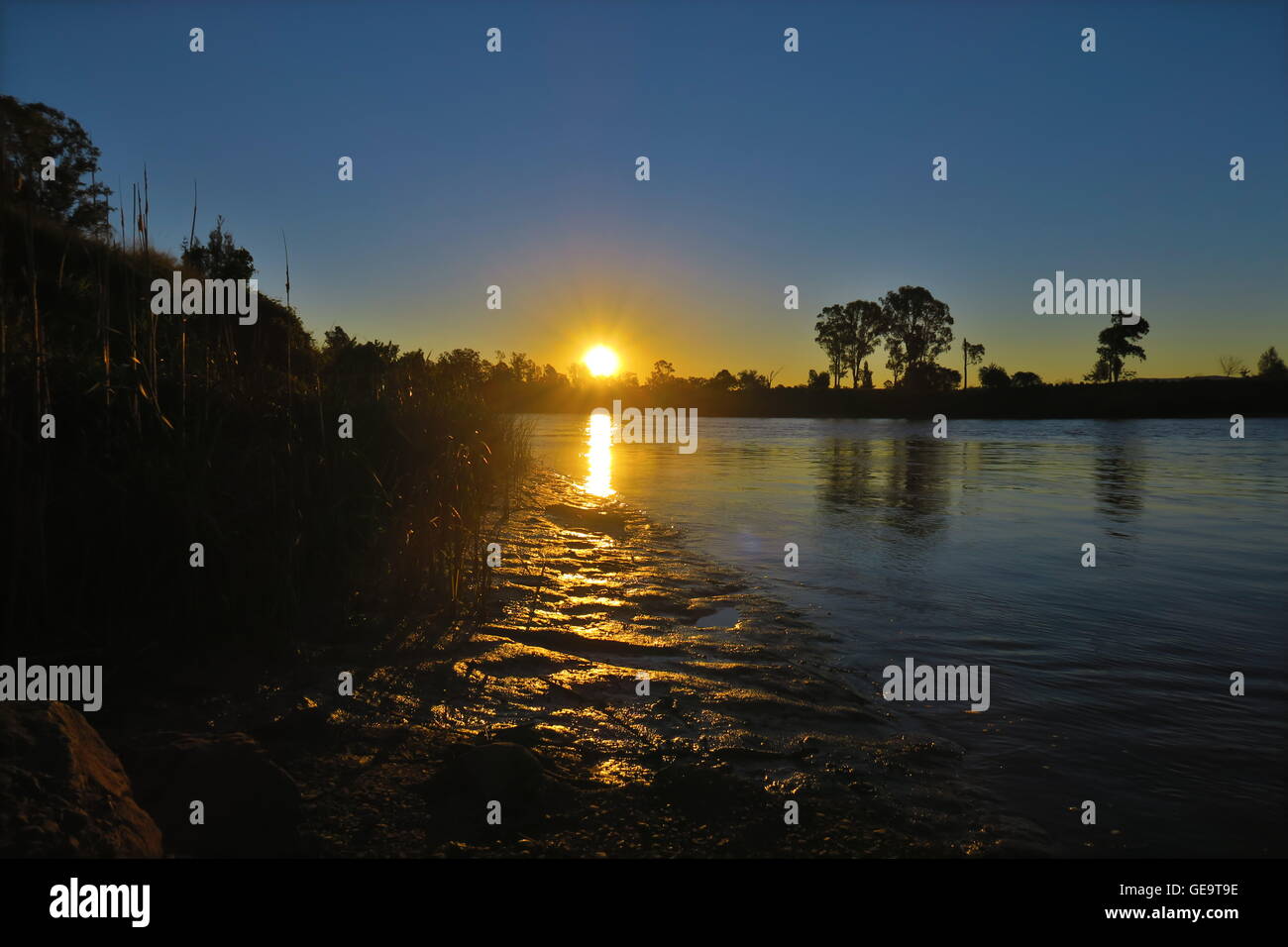 Sunset on the Brisbane River Stock Photo - Alamy