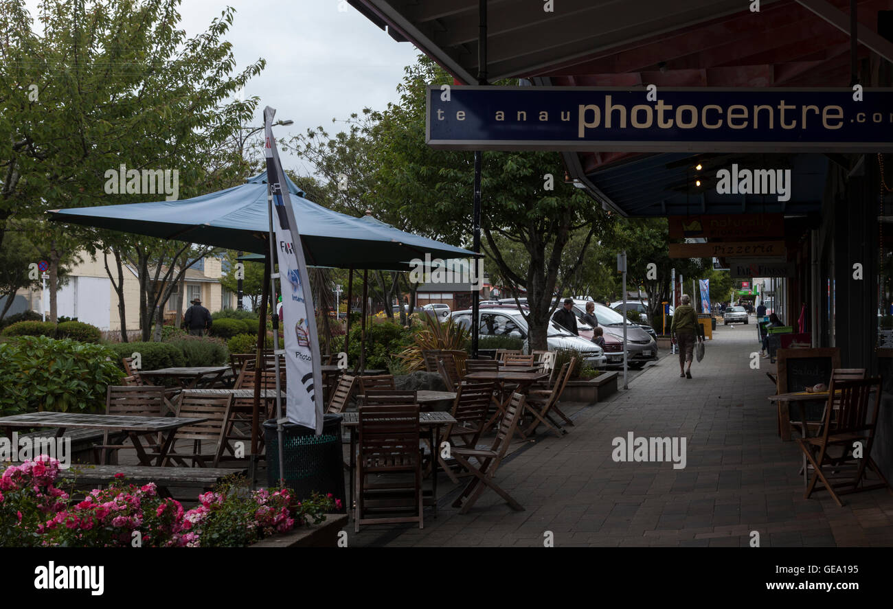 Main street of Te Anau, South Island, New Zealand Stock Photo - Alamy