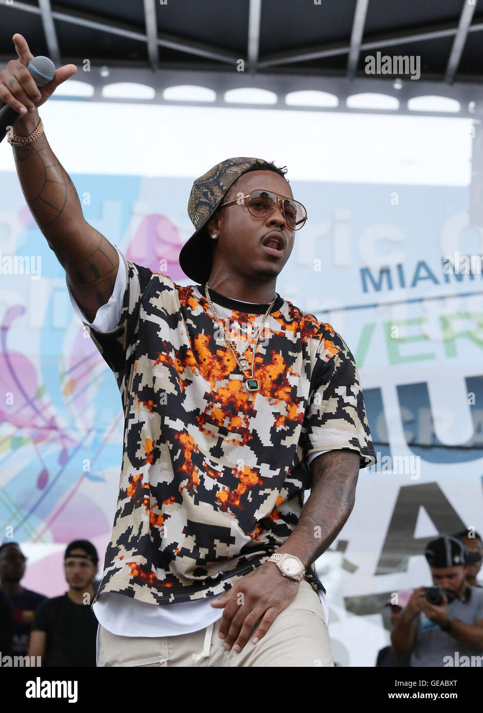 Miami, Florida, USA. 23rd July, 2016. American rapper Jeremih performs ...
