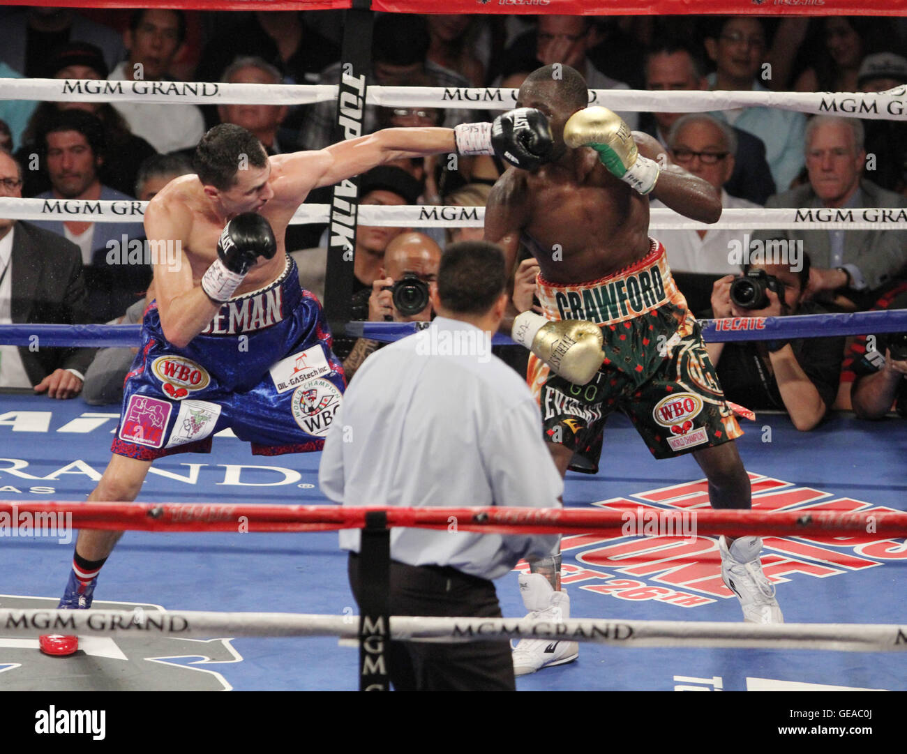 Las Vegas, Nevada, USA. 23rd July, 2016. WBO Welterwieight boxing ...