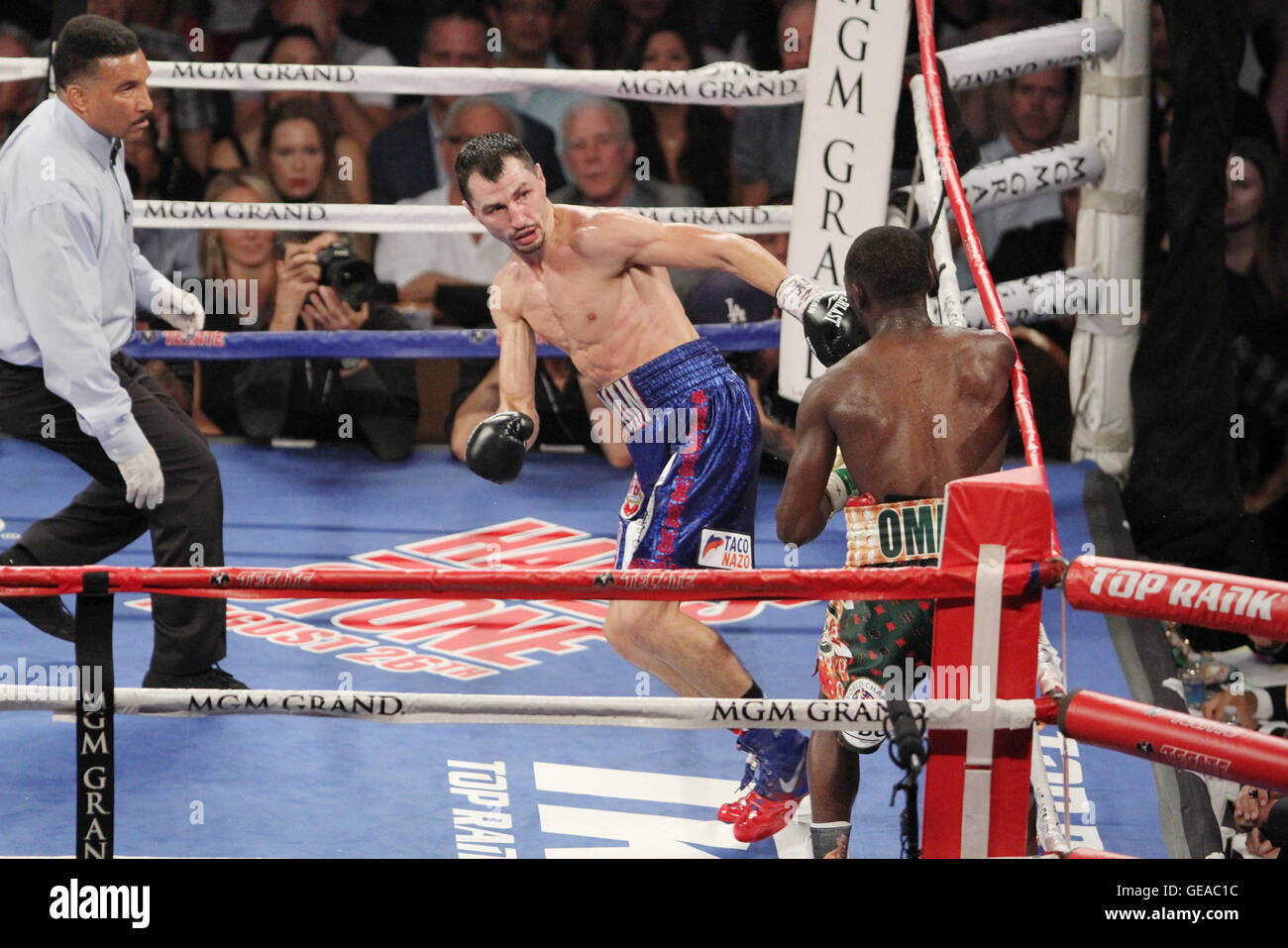 Las Vegas, Nevada, USA. 23rd July, 2016. WBO Welterwieight boxing ...