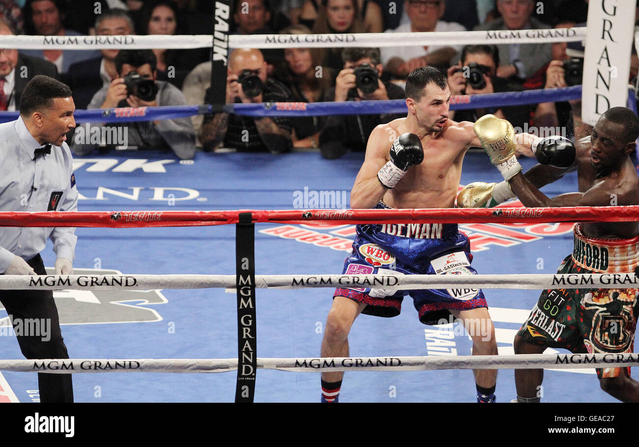 Las Vegas, Nevada, USA. 23rd July, 2016. WBO Welterwieight boxing ...