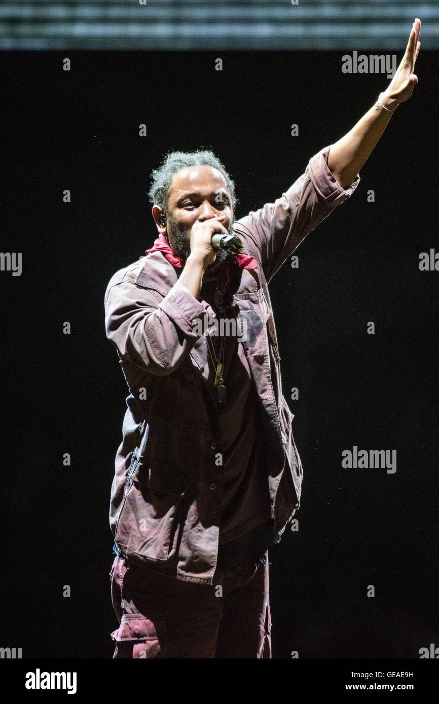New York, NY, USA. 23rd July, 2016. Kendrick Lamar on stage for ...