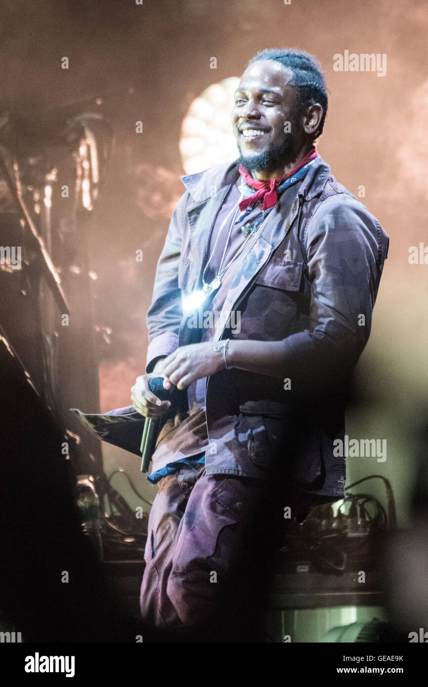 New York, NY, USA. 23rd July, 2016. Kendrick Lamar on stage for ...